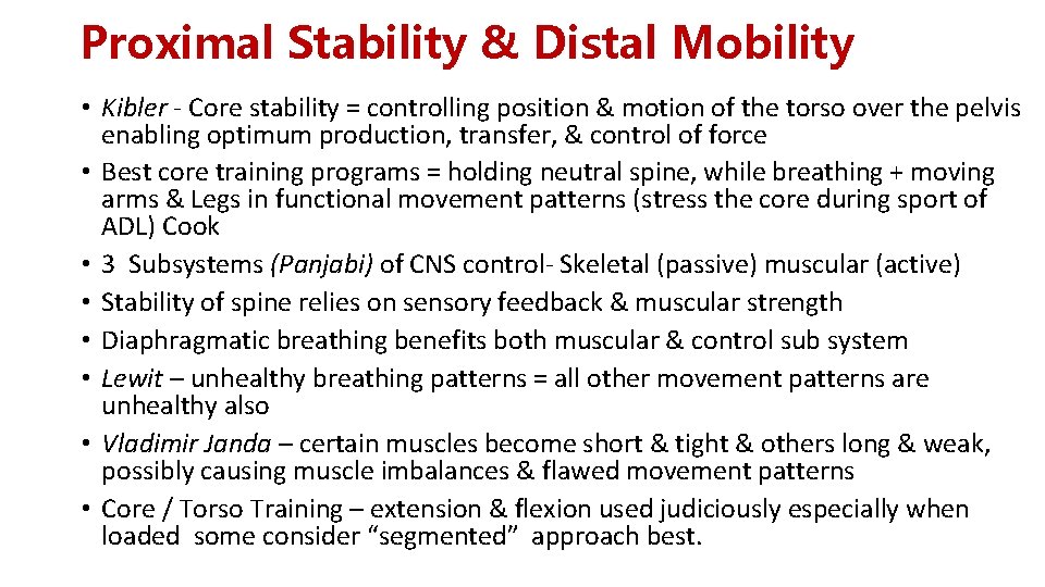 Torso Core Fitness Training of the core pillar