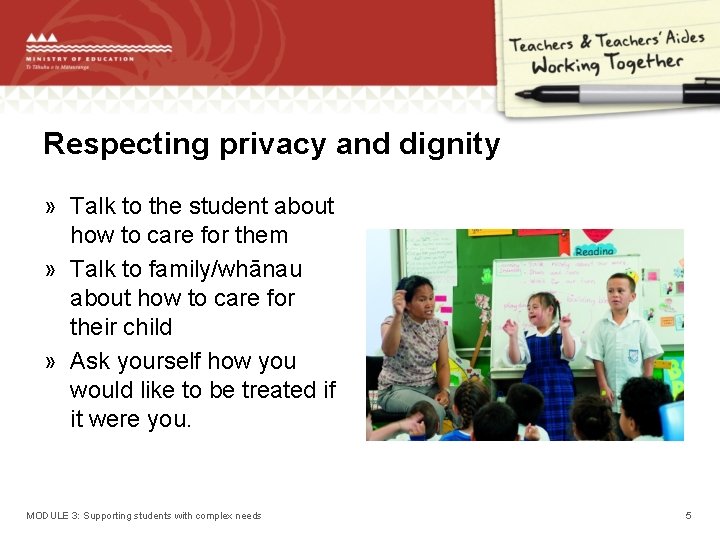 Supporting students with complex needs MODULE 3 PRESENTATION