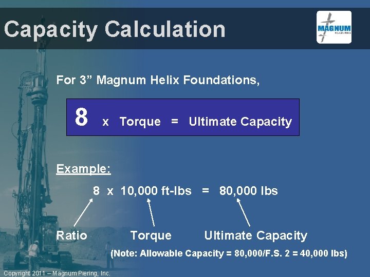 MAGNUM Informational Bulletin ISOMHP 3 11 A Capacity