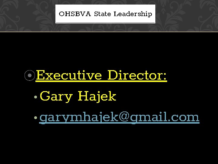 2021 OHSBVA State Rules Clinic Welcome State Tournament