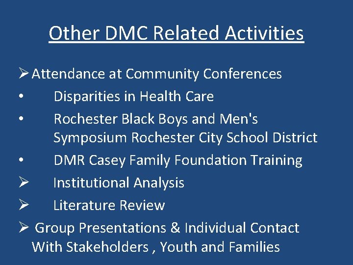 Monroe Countys DMC Final Report Monroe County Probation