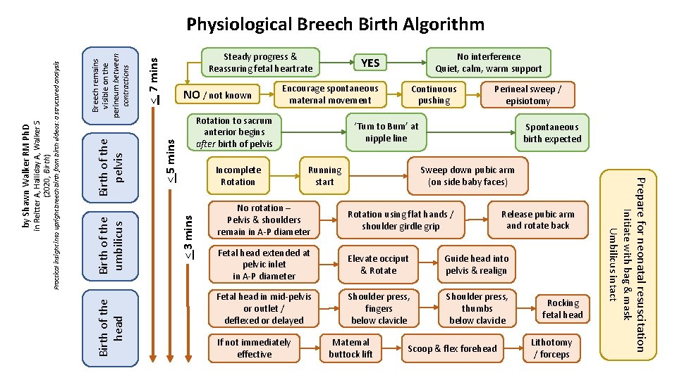 7 mins Encourage spontaneous maternal movement Rotation to
