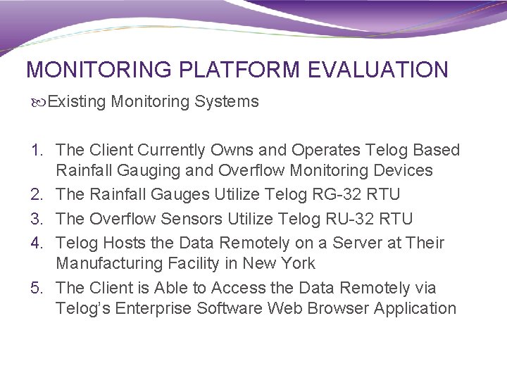 Equipment Selection and Data Delivery Protocols for Permanent