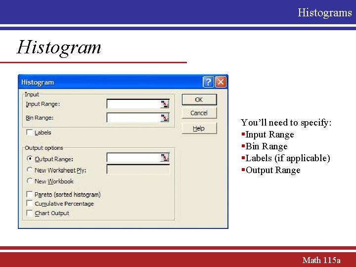 Mathematics for Business Decisions part I Histograms Math