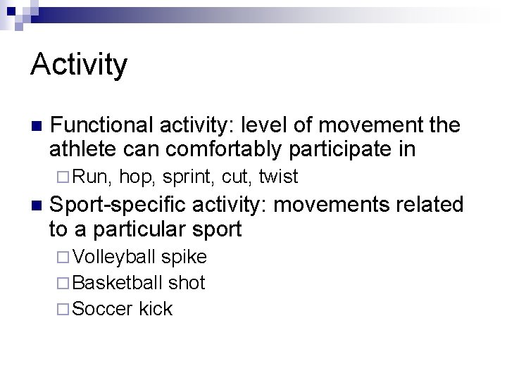 Chapter 11 Assessment and Evaluation of Sports Injuries