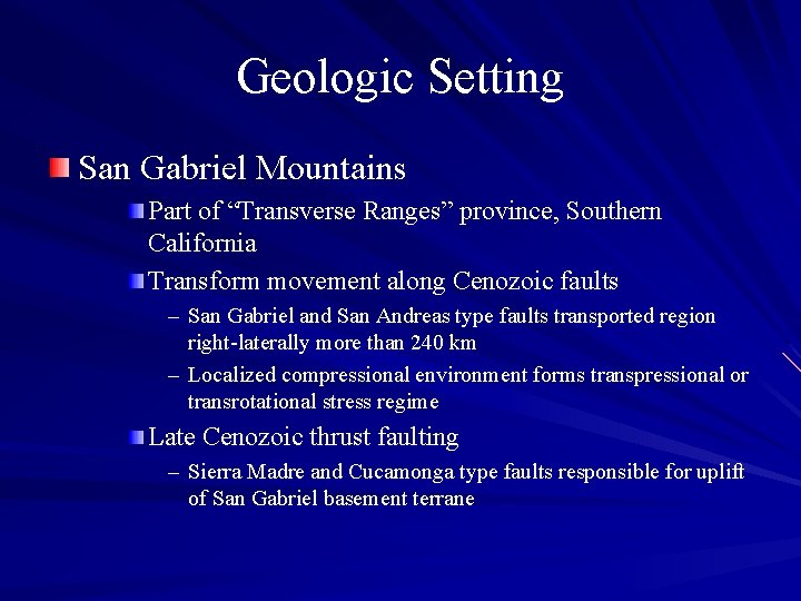 Stratigraphy and Structure of the Mendenhall Gneiss Presentation