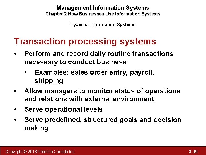 CHAPTER TWO How Businesses Use Information Systems Oleh
