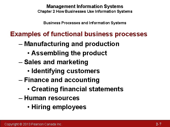 CHAPTER TWO How Businesses Use Information Systems Oleh