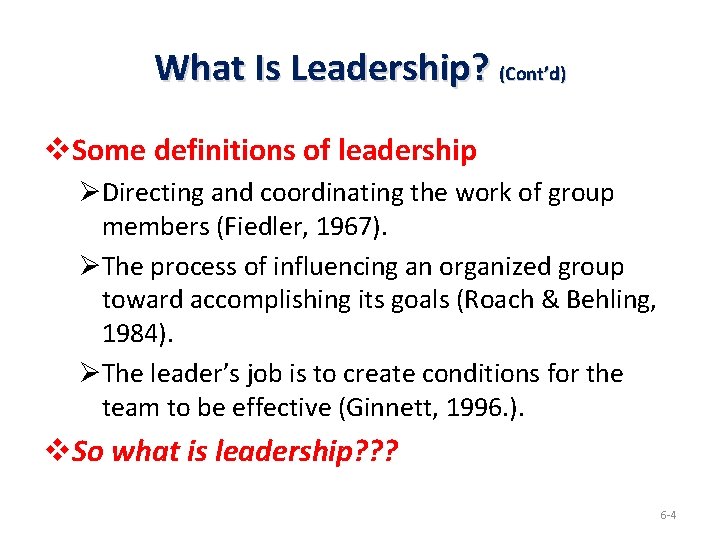 Project Management Chapter 06 Project Leadership Lecturer Seng