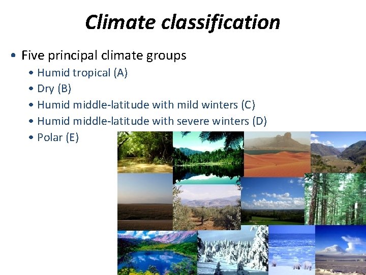 Bellwork 510 How is climate different from weather