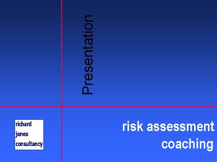 Presentation risk assessment coaching Meeting objectives outline To