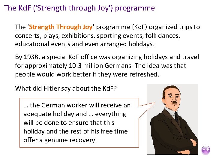 SOURCE A Hitler speaking about the new Peoples