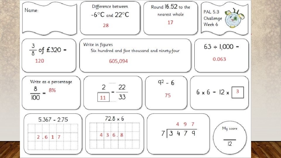 COUNDON PRIMARY YEAR 5 MATHS HOME LEARNING Properties