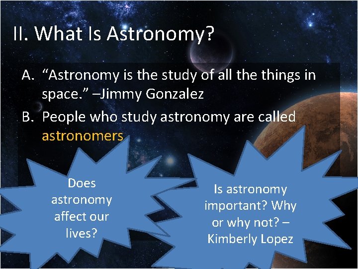 Astronomy Stars Planets Galaxies and More KWL 1