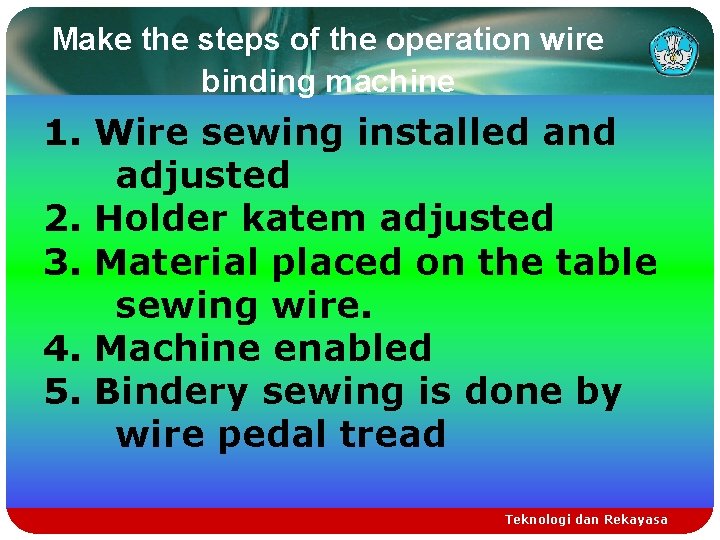 Technology And Engineering Bind with a binding machine