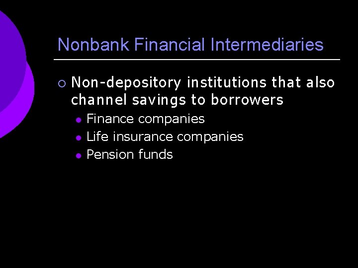 Chapter 11 Section 1 Savings and Financial System