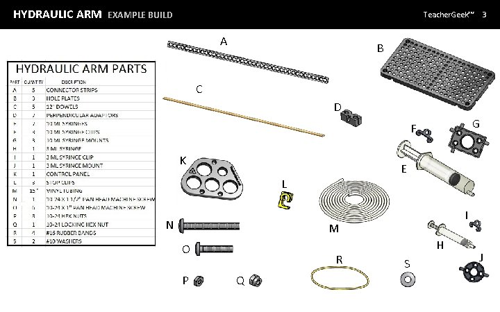 HYDRAULIC ARM EXAMPLE BUILD Hydraulic Arm Application Guide