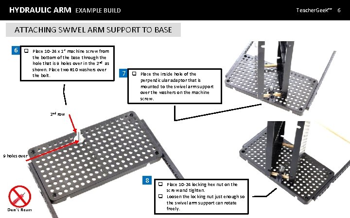 HYDRAULIC ARM EXAMPLE BUILD Hydraulic Arm Application Guide