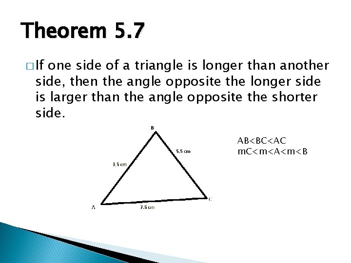 Section 5 4 Inequalities in One Triangle Theorem