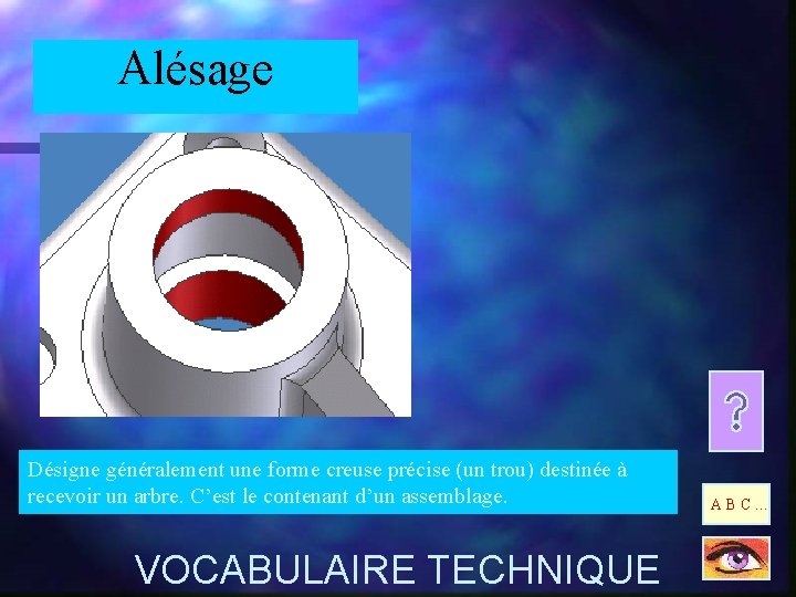 Index alphabtique Alsage Collet Filetage Perage Arbre Cong