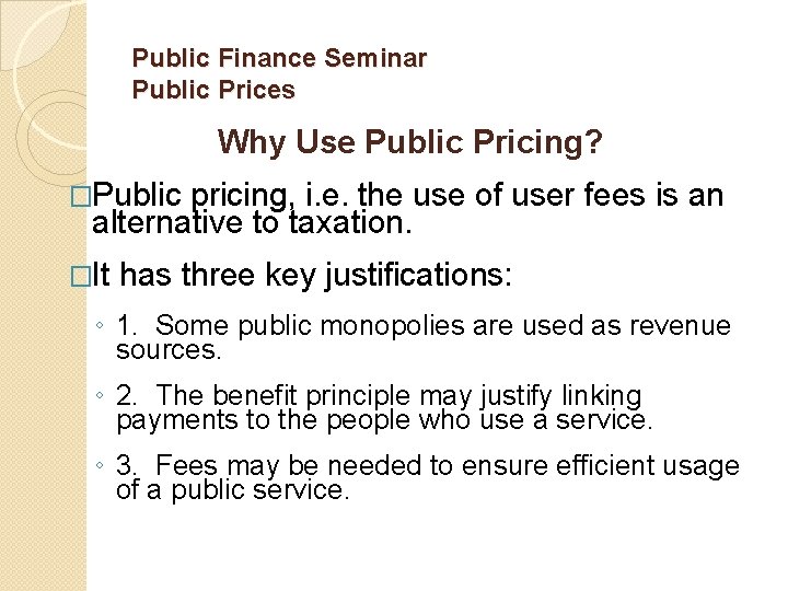 Public Finance Seminar Spring 2017 Professor Yinger Public