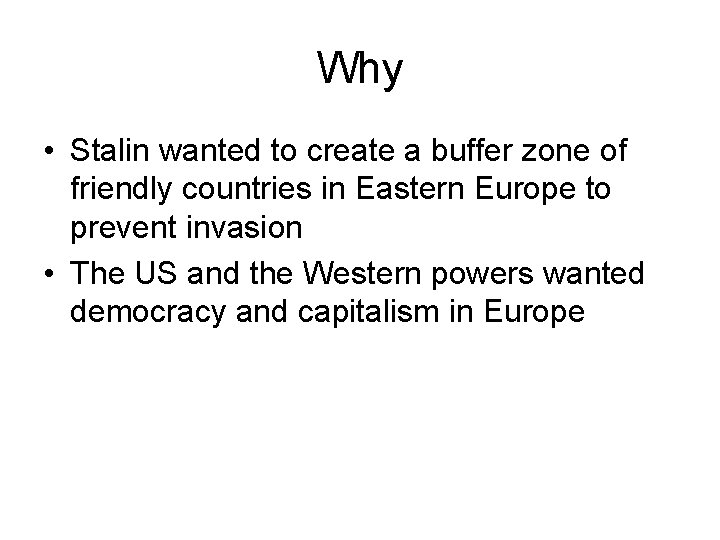 Who USSR US What A period of tension