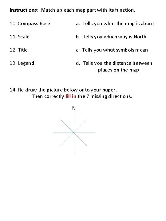 Maps Quiz Instructions 1 On your own piece