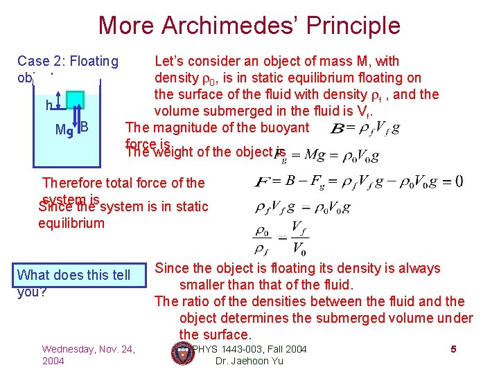 PHYS 1443 Section 003 Lecture 23 Wednesday Nov