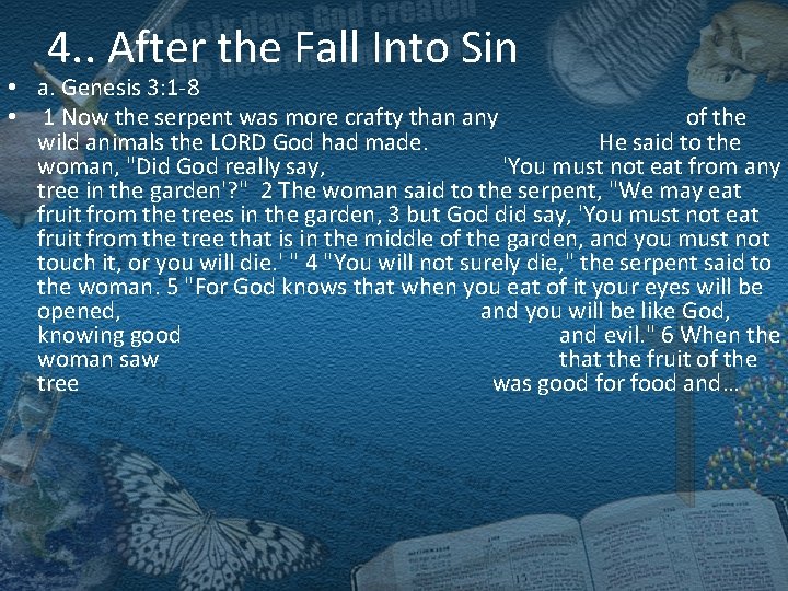 Freshmen Old Testament Lesson Five A look at