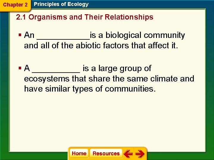 Levels of Organization Relationships 2 1 State Standard