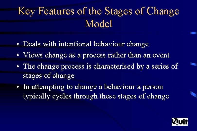 An Overview of Prochaska and Di Clementes Stages