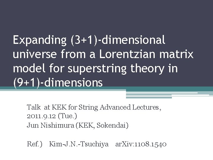 Expanding 31dimensional universe from a Lorentzian matrix model