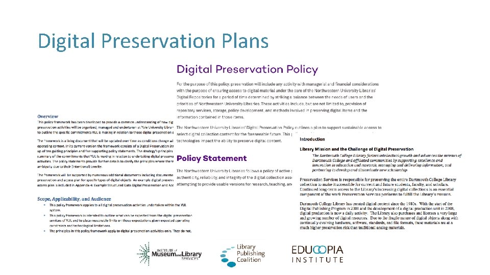 Preservation Sustainability Module Unit 5 Preservation Brian W