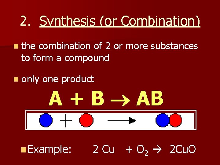 5 Types of Chemical Reactions 1 Combustion Reactions