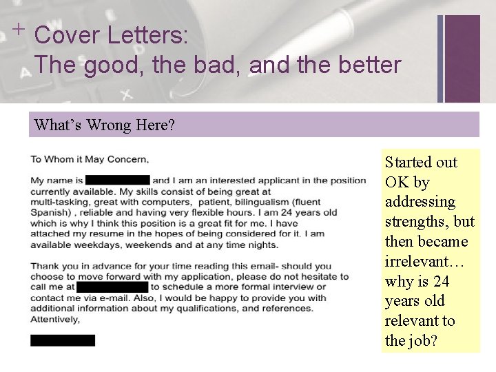 Advanced Technical Writing A Cover Letter can be