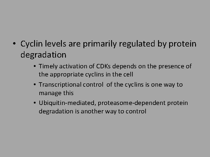 Cell Biology and Physiology The Eukaryotic Cell Cycle