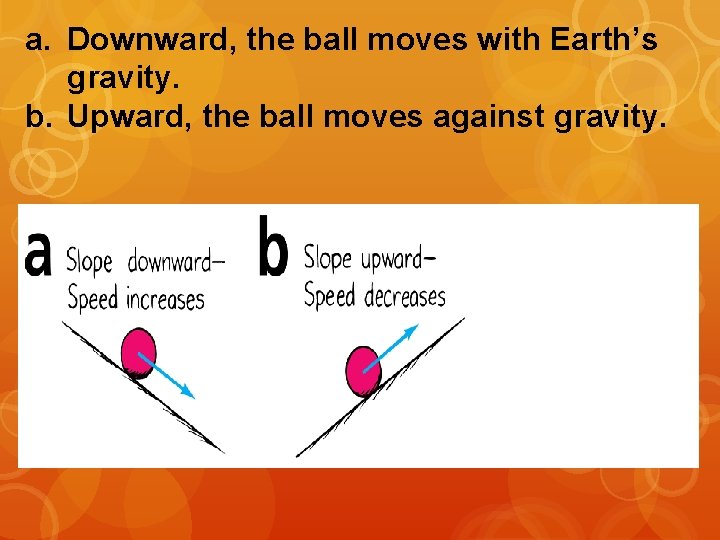 Forces cause changes in motion A ball at