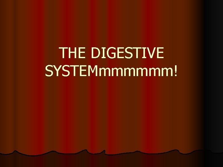 THE DIGESTIVE SYSTEMmmmmmm FUNCTIONS OF THE DIGESTIVE SYSTEM