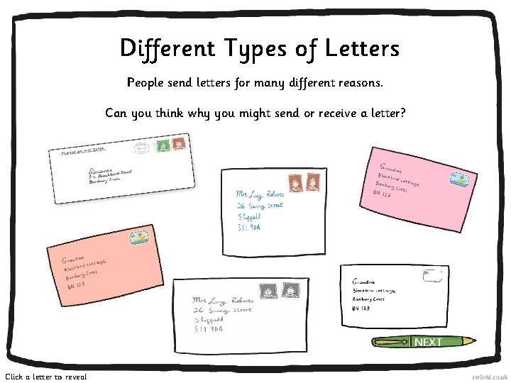 Letter Writing An informative Power Point about NEXT