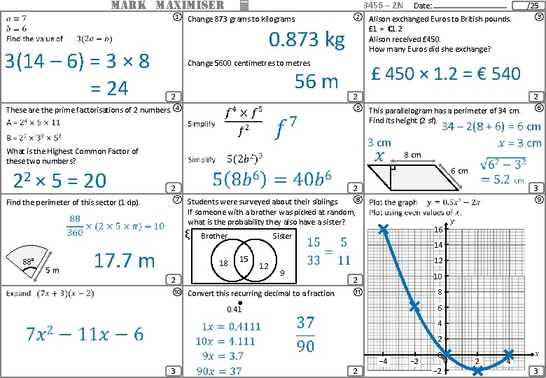 MARK MAXIMISER 3456 2 N Change 873 grams