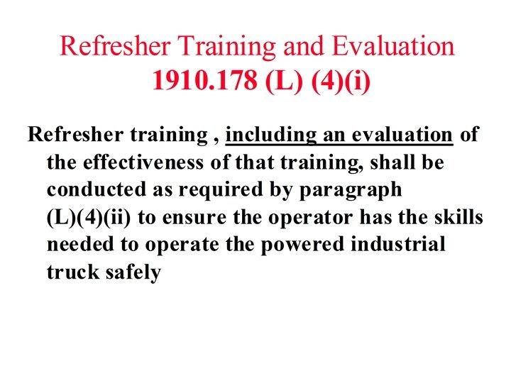 Powered Industrial Truck 29 CFR 1910 178 Final
