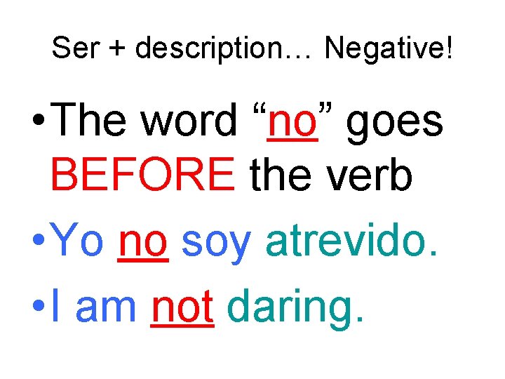 Infinitive Most basic form of a verb Verbs