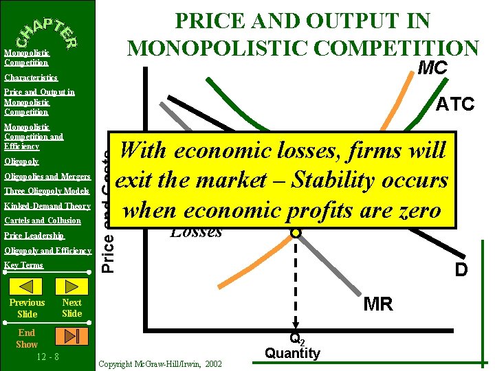 Monopolistic Competition Characteristics Price and Output in Monopolistic