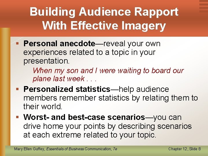 CHAPTER 12 Making Effective and Professional Oral Presentations
