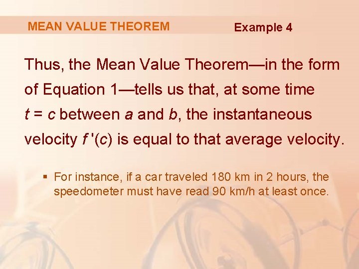 APPLICATIONS OF DIFFERENTIATION 4 2 The Mean Value