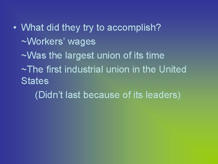 The Rise of Labor Unions Child Labor Child