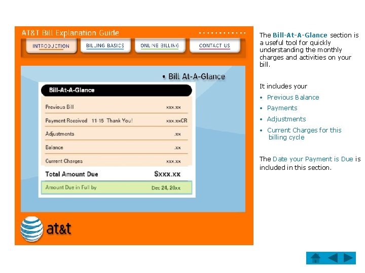 Welcome to the ATT Bill Explanation Guide As