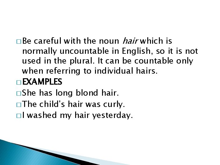 COUNTABLE AND UNCOUNTABLE NOUNS P NIKOLOVA Its important