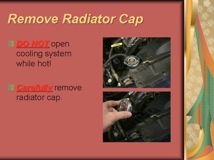 Cooling System CS 1 B Evaluating Coolant Checking