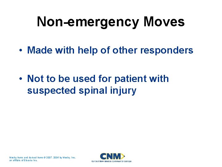 Lifting and Moving Patients Mosby items and derived
